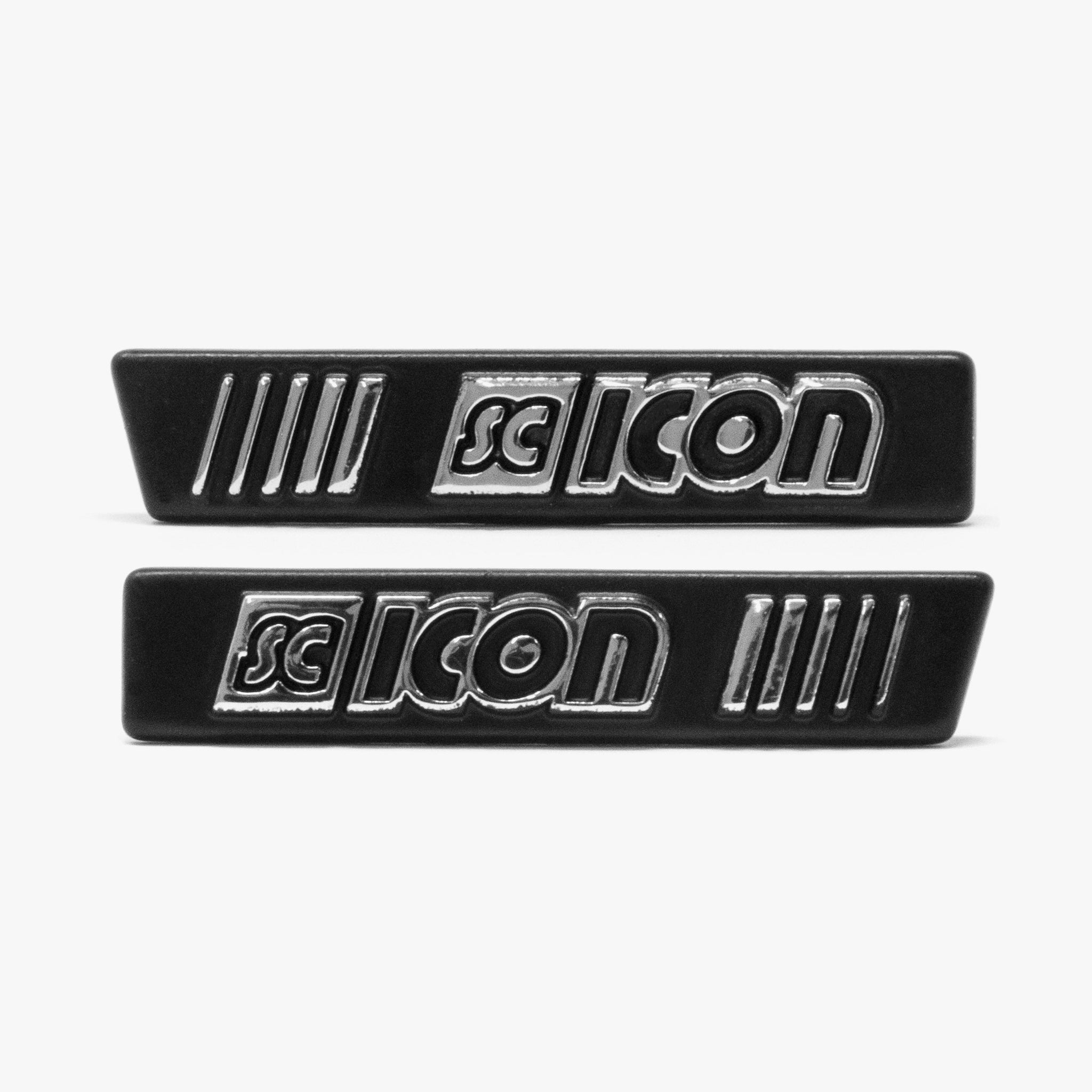 Black/Chrome Metal logo for Scicon eyewear | Scicon Sports