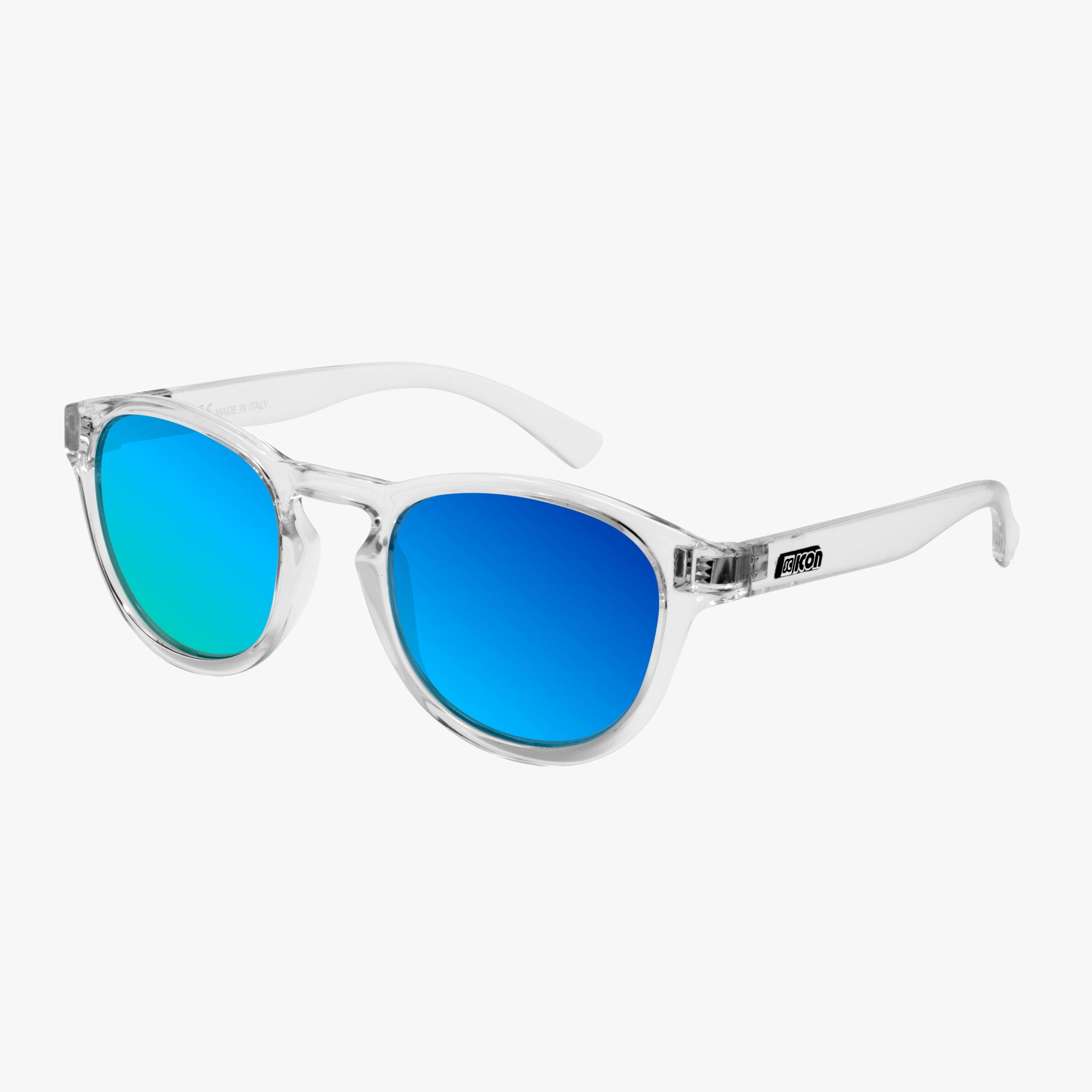 Crystal Frame/Multimirror Blue Lenses Protom Sunglasses