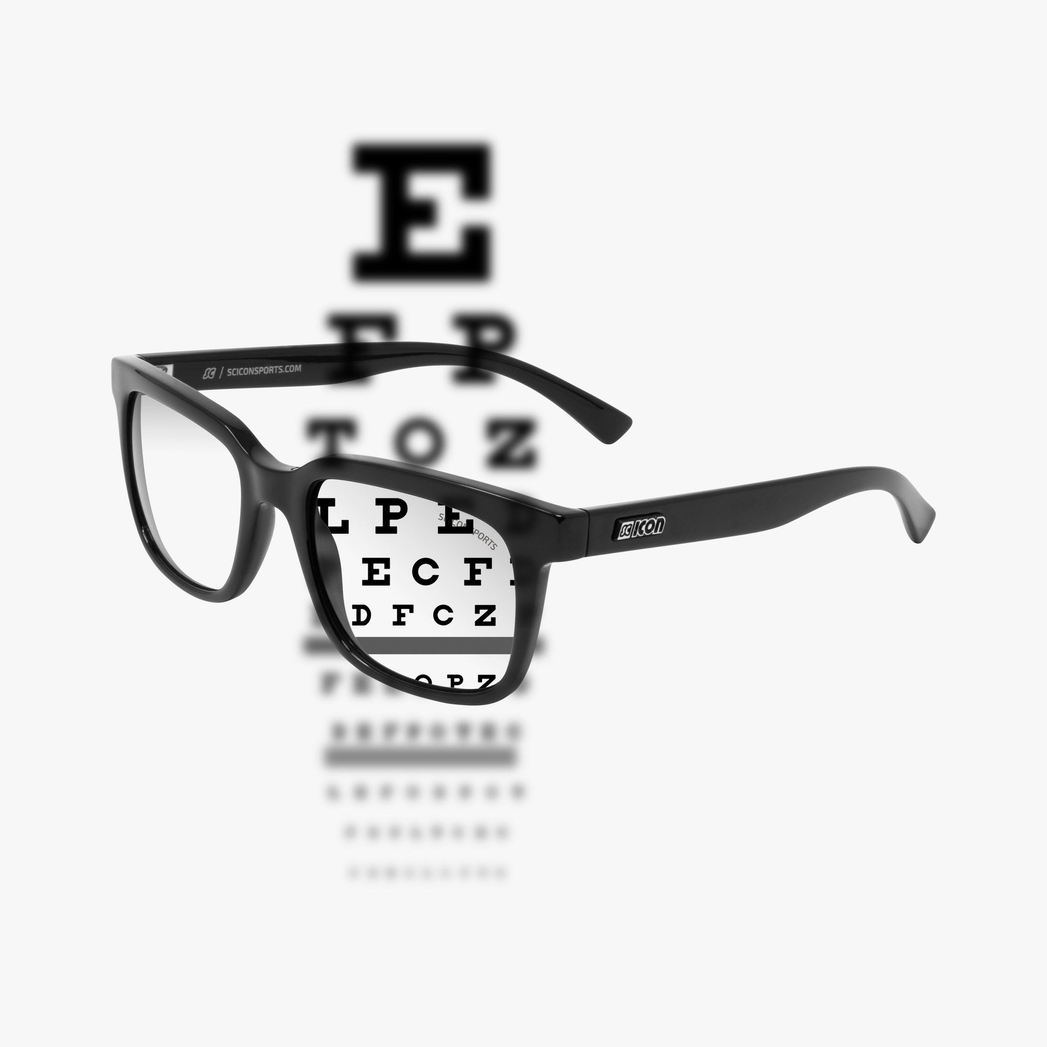 Black Gloss Roygo RX Eyewear frame | Scicon Sports